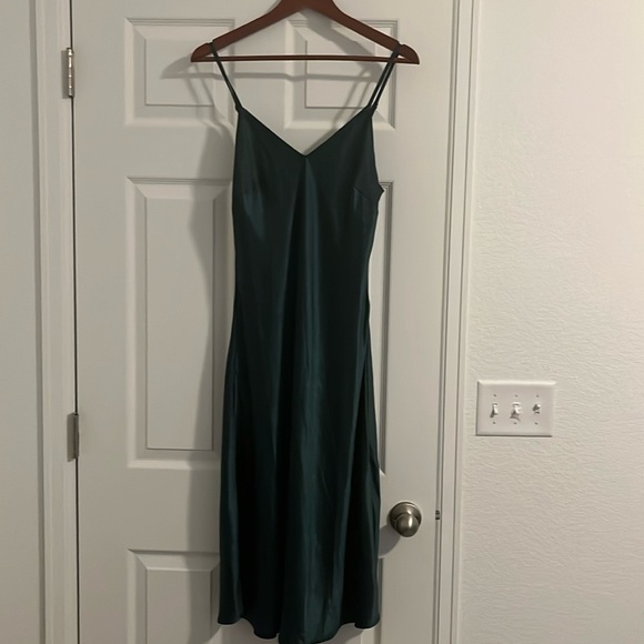 Dress Forum | Dresses | Green Satin Dress | Poshmark